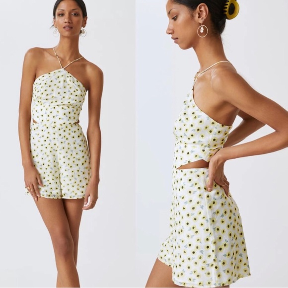 Hutch | Pants & Jumpsuits | Anthropologie Hutch Yellow Floral Cutout ...